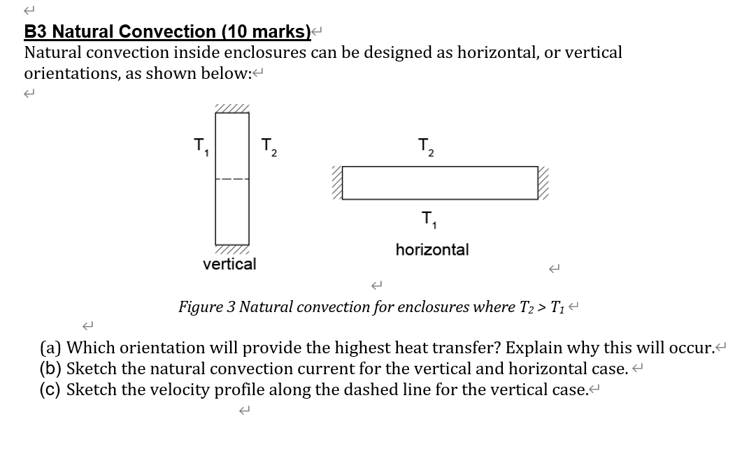Solved B3 Natural Convection 10 Marks Natural Convection