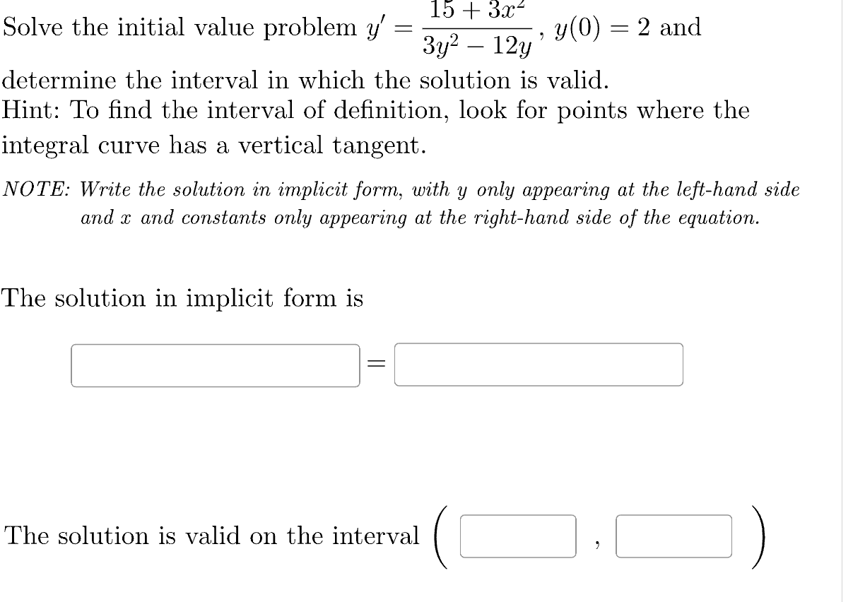 Solved Solve the initial value problem | Chegg.com