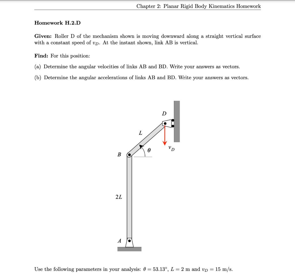 Solved Chapter 2: Planar Rigid Body Kinematics Homework | Chegg.com