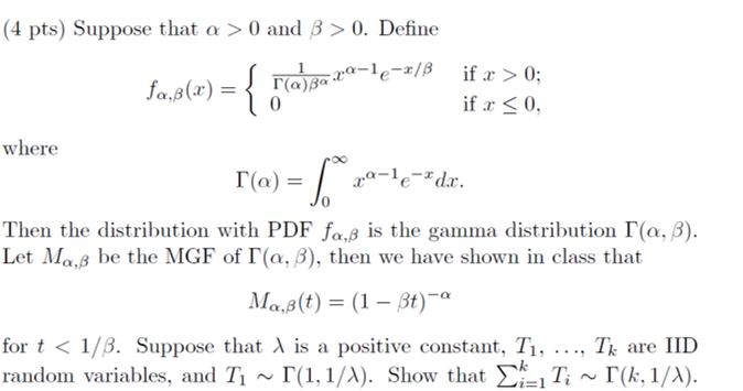 Solved (4 pts) Suppose that a > 0 and 3 > 0. Define fab(x) = | Chegg.com
