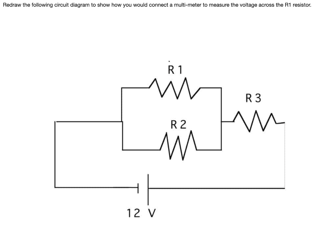 Solved Redraw the following circuit diagram to show how you | Chegg.com