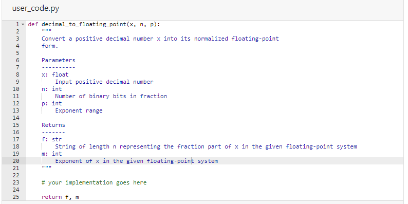 Solved ion 11 Convert Decimal Number To Floating Point Chegg