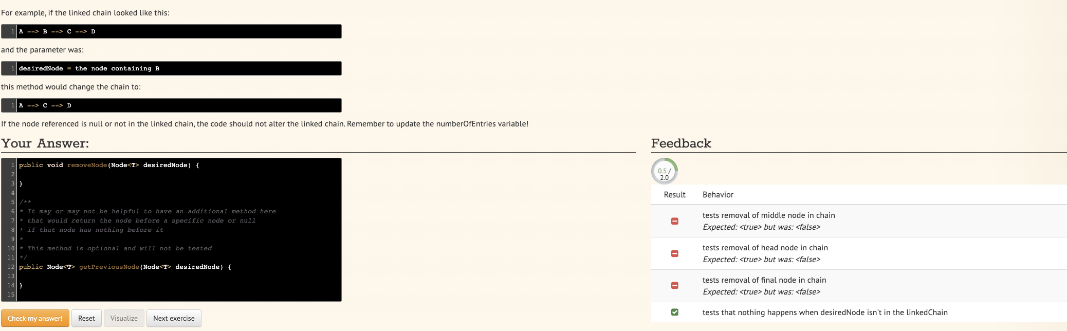 Solved X781: Remove Node : Consider the following class | Chegg.com
