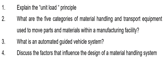 Solved 1. 2. Explain the “unit load“ principle What are the | Chegg.com