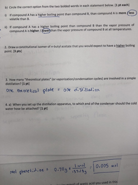 Solved b) Circle the correct option from the two bolded | Chegg.com
