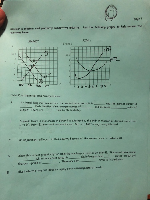Solved page 3 Consider a constant cost perfectly competitive | Chegg.com