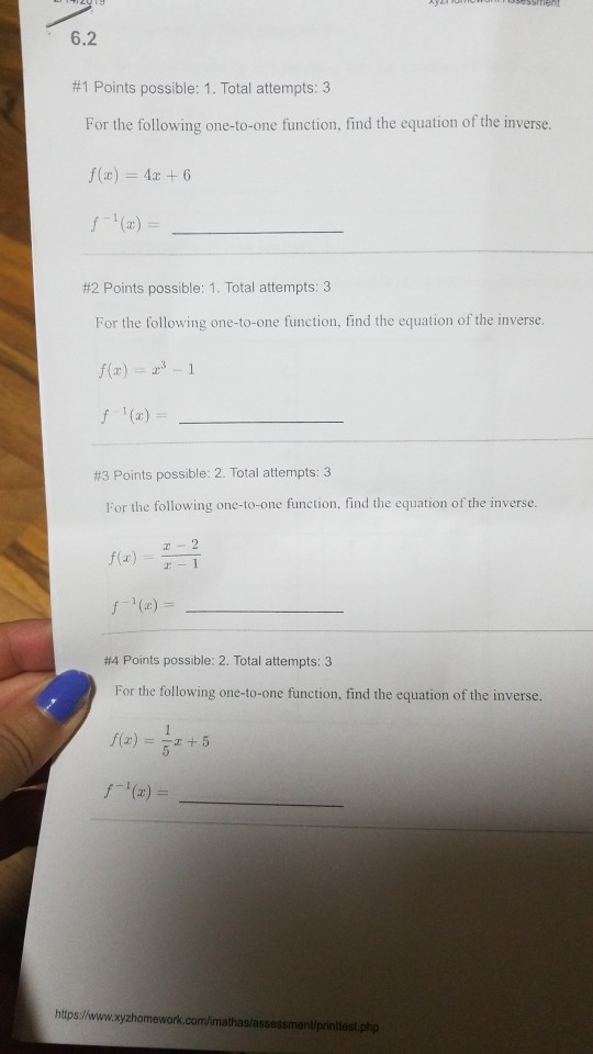 Solved 6.2 #1 Points possible: 1. Total attempts. 3 For the | Chegg.com
