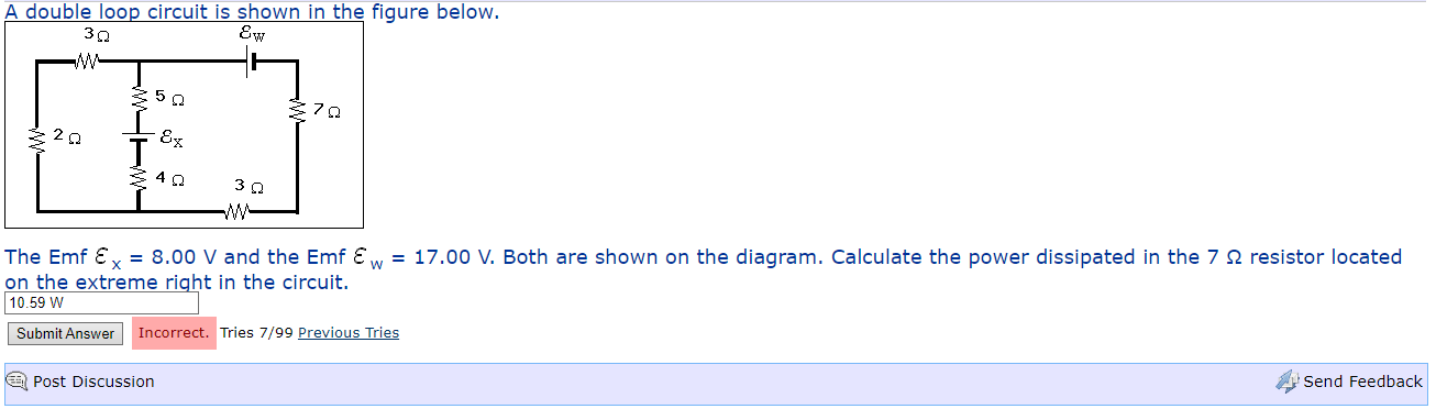 Solved A double loop circuit is shown in the figure below. | Chegg.com