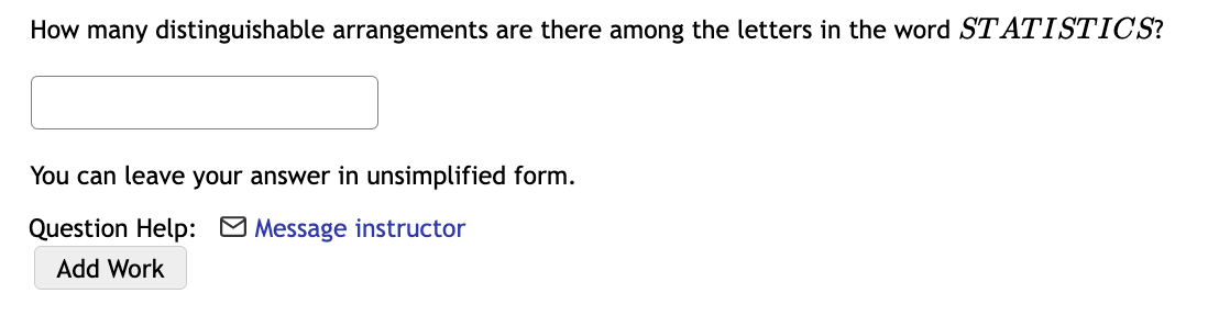 Solved How many distinguishable arrangements are there among | Chegg.com