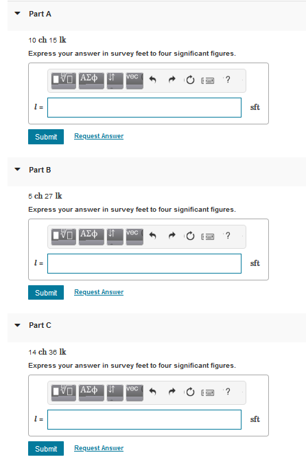 Solved Compute the lengths in survey feet corresponding to | Chegg.com