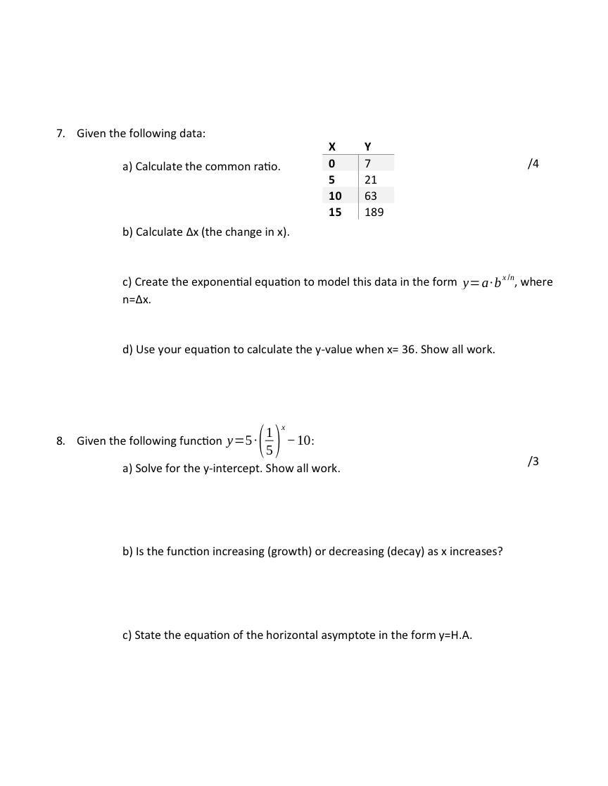 Solved 7. Given the following data: a) Calculate the common | Chegg.com