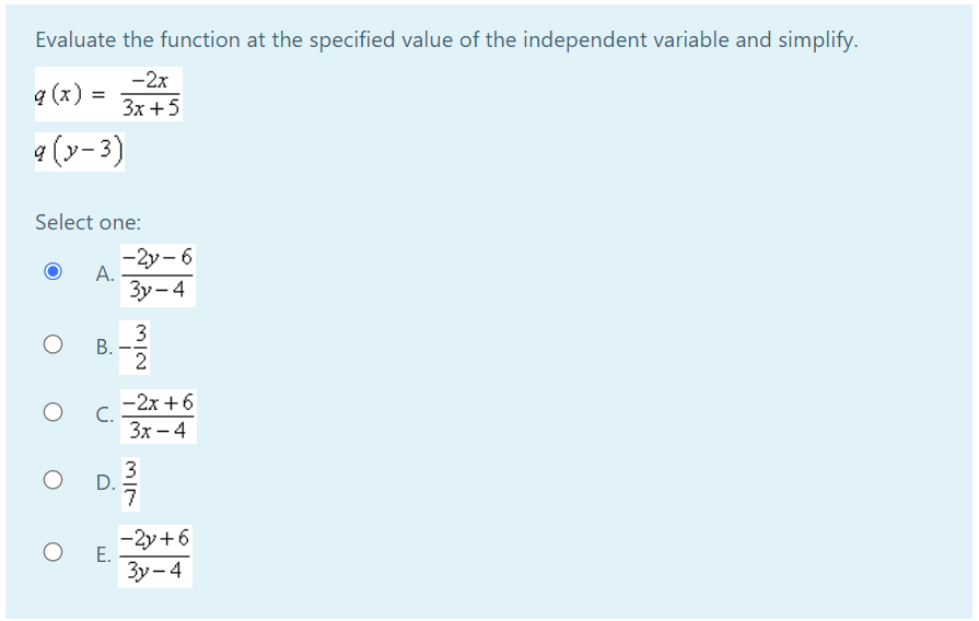 Solved Evaluate the function at the specified value of the | Chegg.com