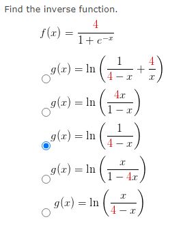 Solved Find the inverse function. | Chegg.com