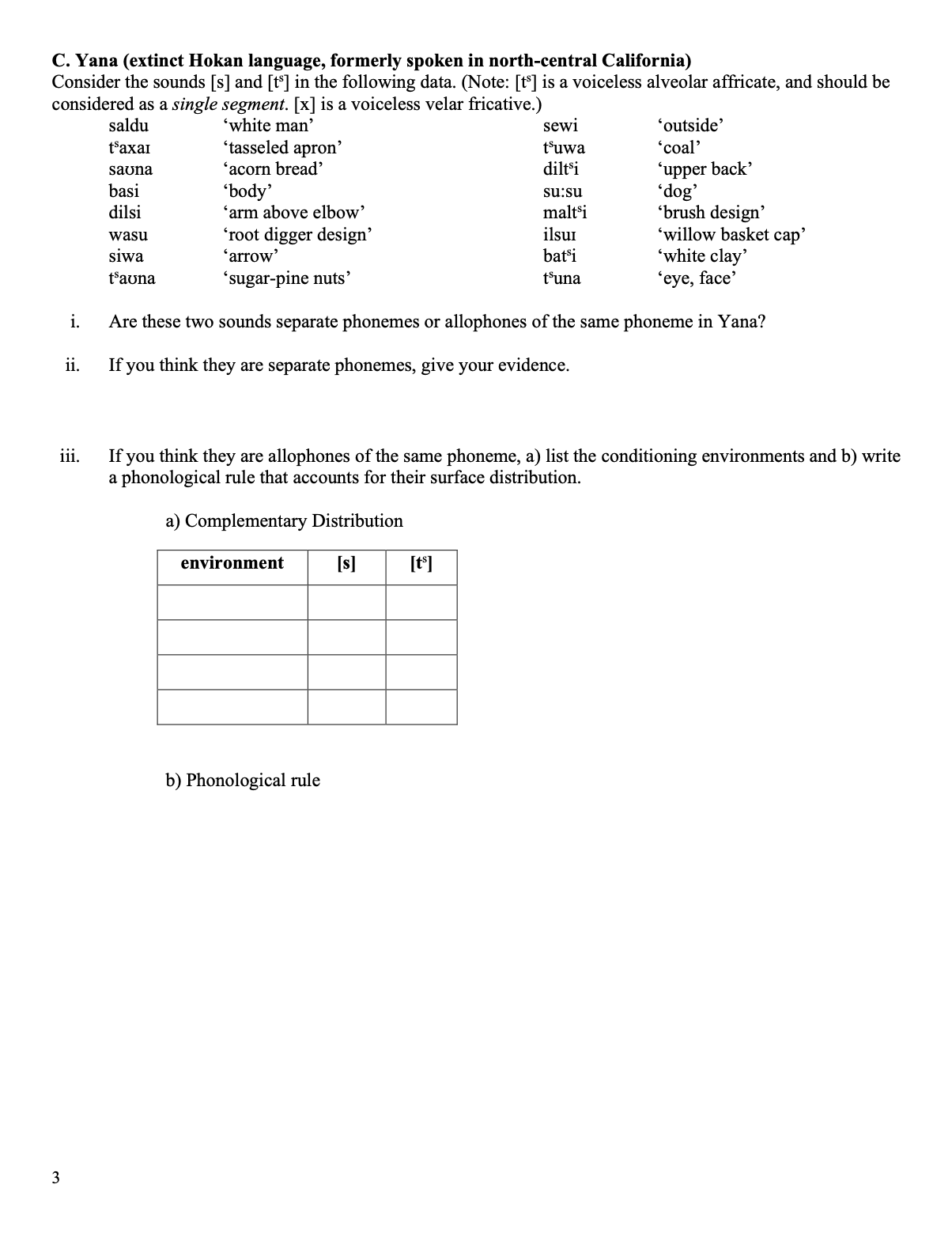 Ling 101/301 Phonology Discussion Activity 3 Disc. | Chegg.com