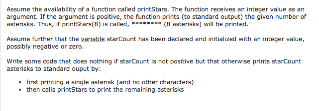 Solved Assume the availability of a function called | Chegg.com