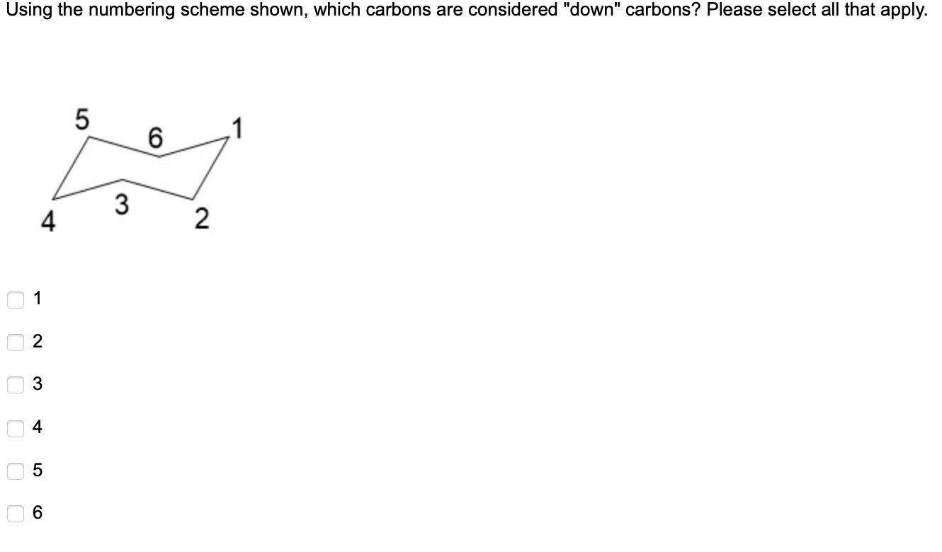 Solved Using the numbering scheme shown, which carbons are | Chegg.com