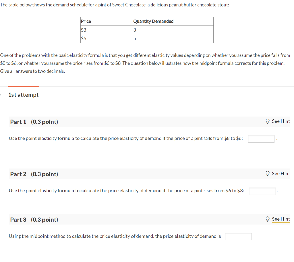 Solved ne of the problems with the basic elasticity formula | Chegg.com