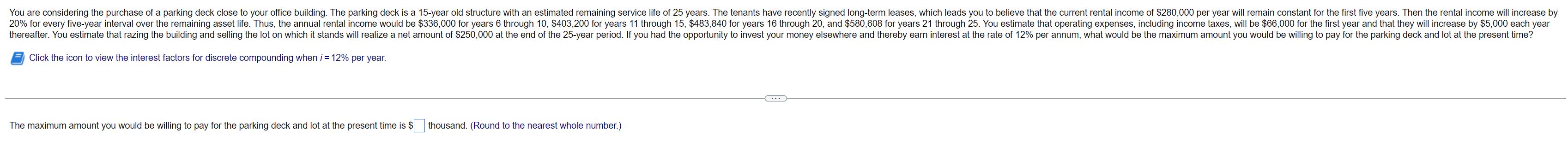 Solved Click the icon to view the interest factors for | Chegg.com