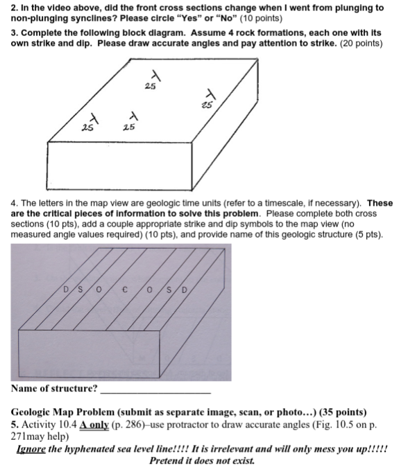 Solved by an EXPERT Please draw the angles, as well as the strike and dip | Chegg.com