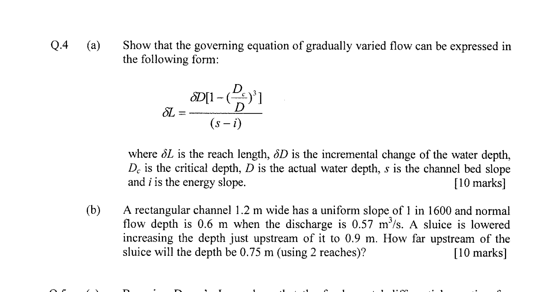 Solved 0.4 (a) Show that the governing equation of gradually | Chegg.com