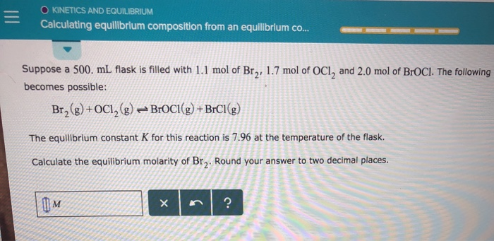 Solved KINETICS AND EQUILIBRIUM Calculating equilibrium | Chegg.com