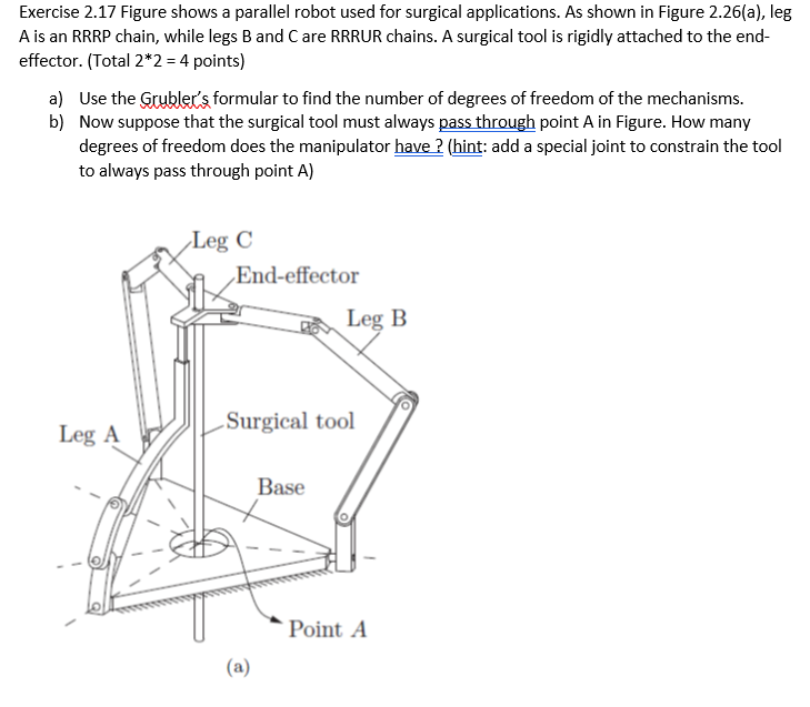 Solved Exercise 2.17 Figure shows a parallel robot used for | Chegg.com