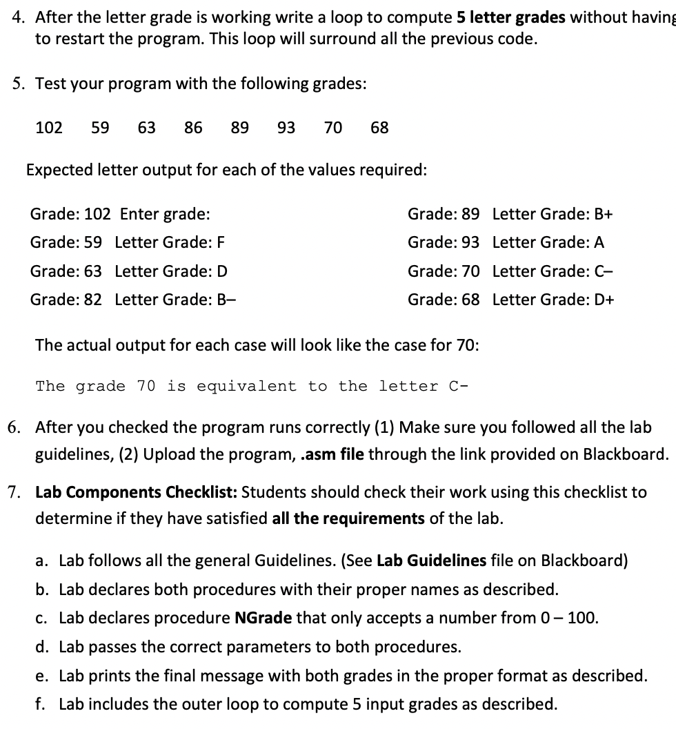 Solved Using Masm Assembler X86 Additionally Using