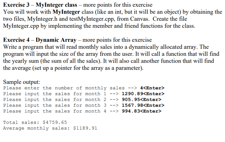 Exercise 3 – MyInteger class – more points for this | Chegg.com