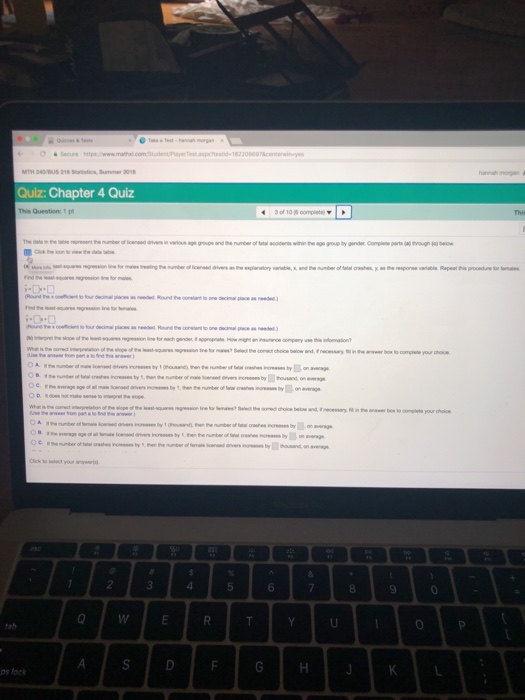 Quiz: Chapter 4 Quiz | Chegg.com