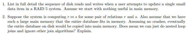 Solved 1. List in full detail the sequence of disk reads and | Chegg.com