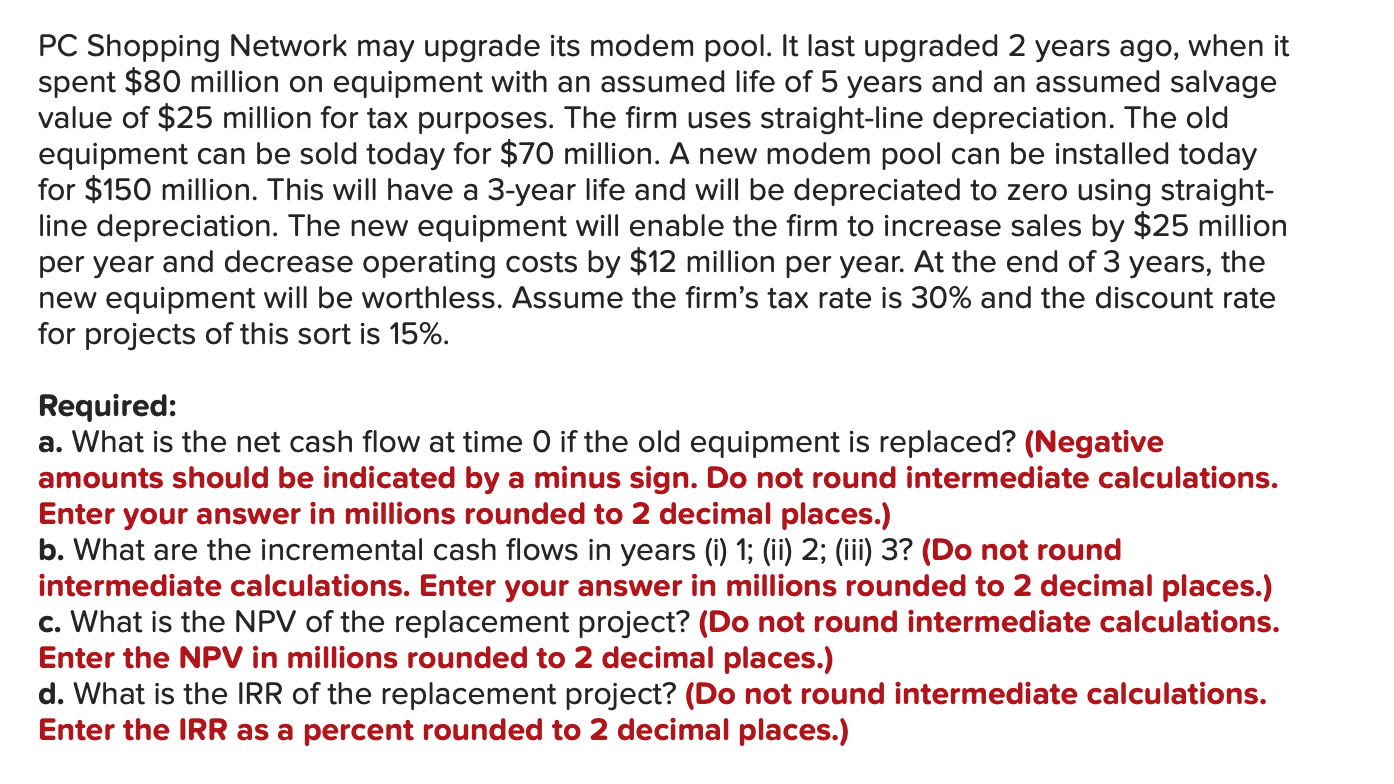 Solved PC Shopping Network may upgrade its modem pool. It | Chegg.com