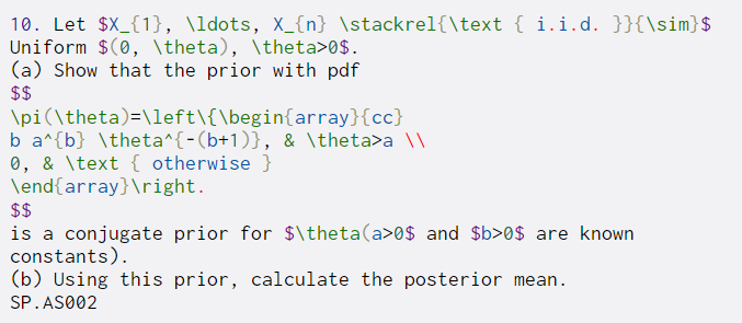 Solved 10. Let $X_{1}, \ldots, X_{n} \stackrel{\text { | Chegg.com