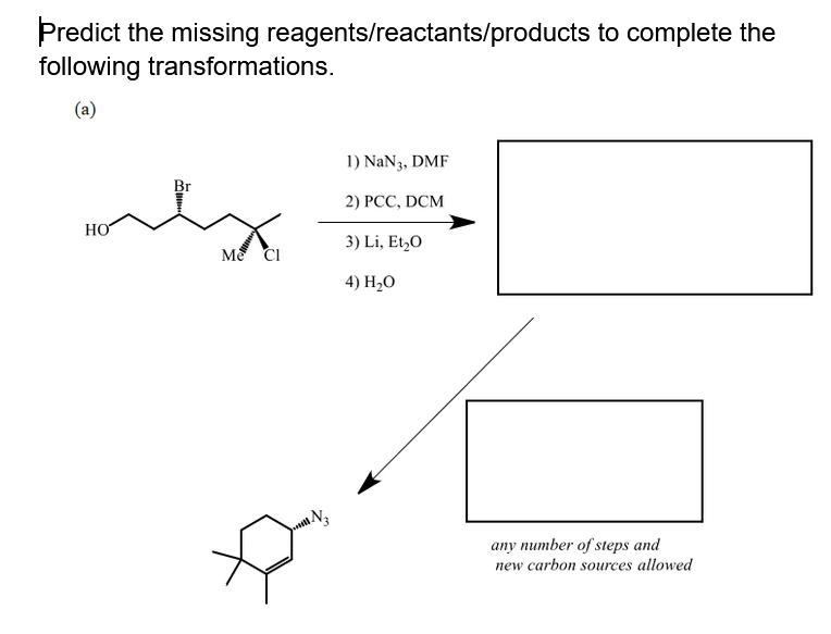 Solved Predict the missing reagents/reactants/products to | Chegg.com