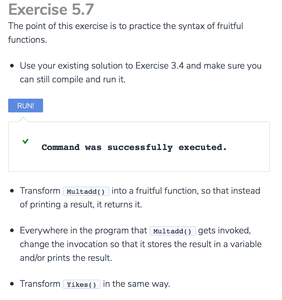 Solved Exercise 5.7 The point of this exercise is to | Chegg.com