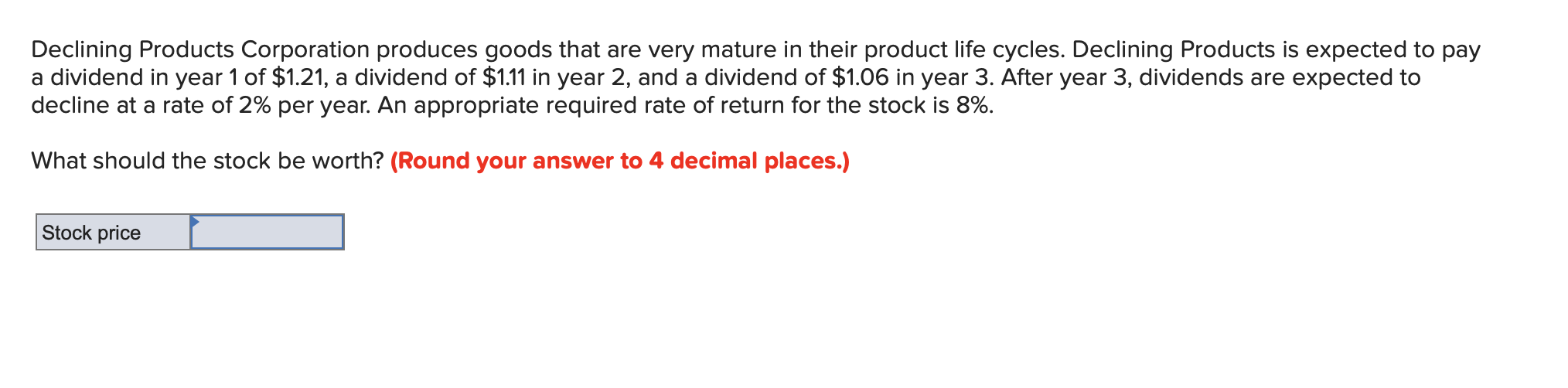 Solved Declining Products Corporation produces goods that | Chegg.com