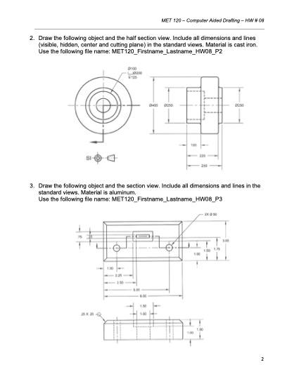 Use AutoCAD to create the following objects. Upload | Chegg.com