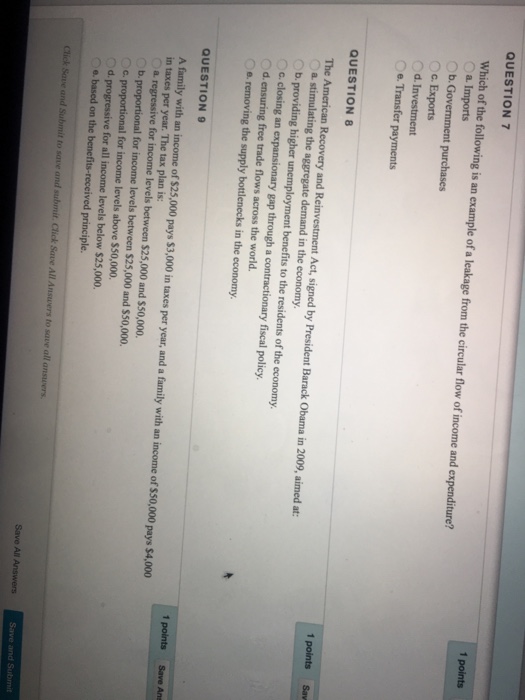 Solved QUESTION 7 1 points Which of the following is an | Chegg.com