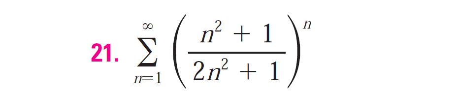 Solved ∑n=1∞(2n2+1n2+1)n | Chegg.com