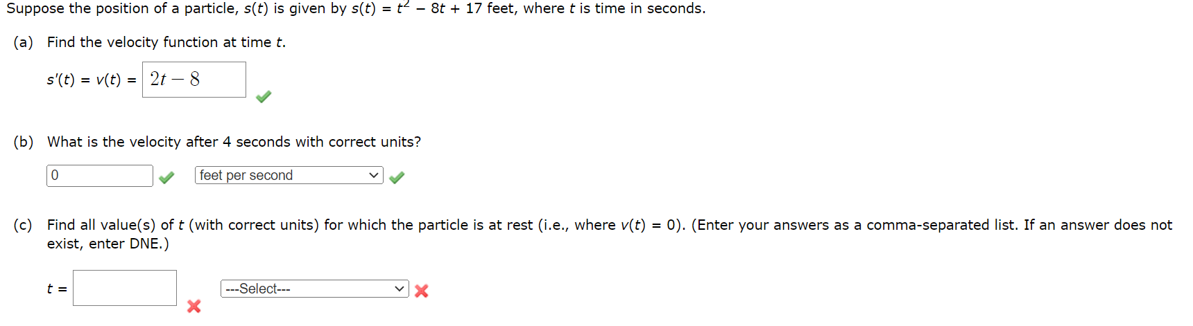 Solved Suppose the position of a particle, s(t) is given by | Chegg.com