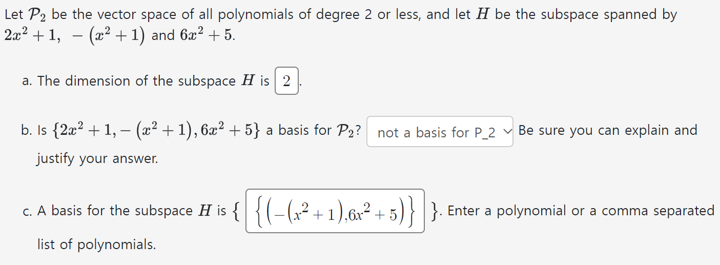 Solved Let P2 be the vector space of all polynomials of | Chegg.com