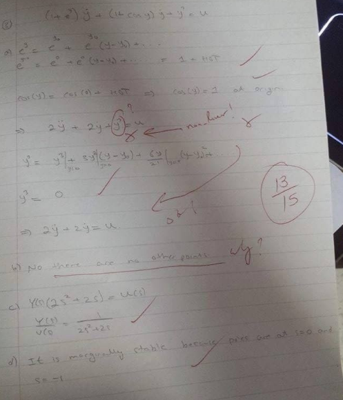 Solved 3. (a) Linearize the following dynamical system | Chegg.com