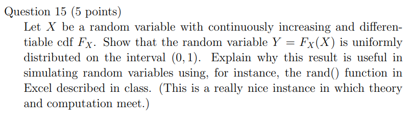Solved Let X be a random variable with continuously | Chegg.com