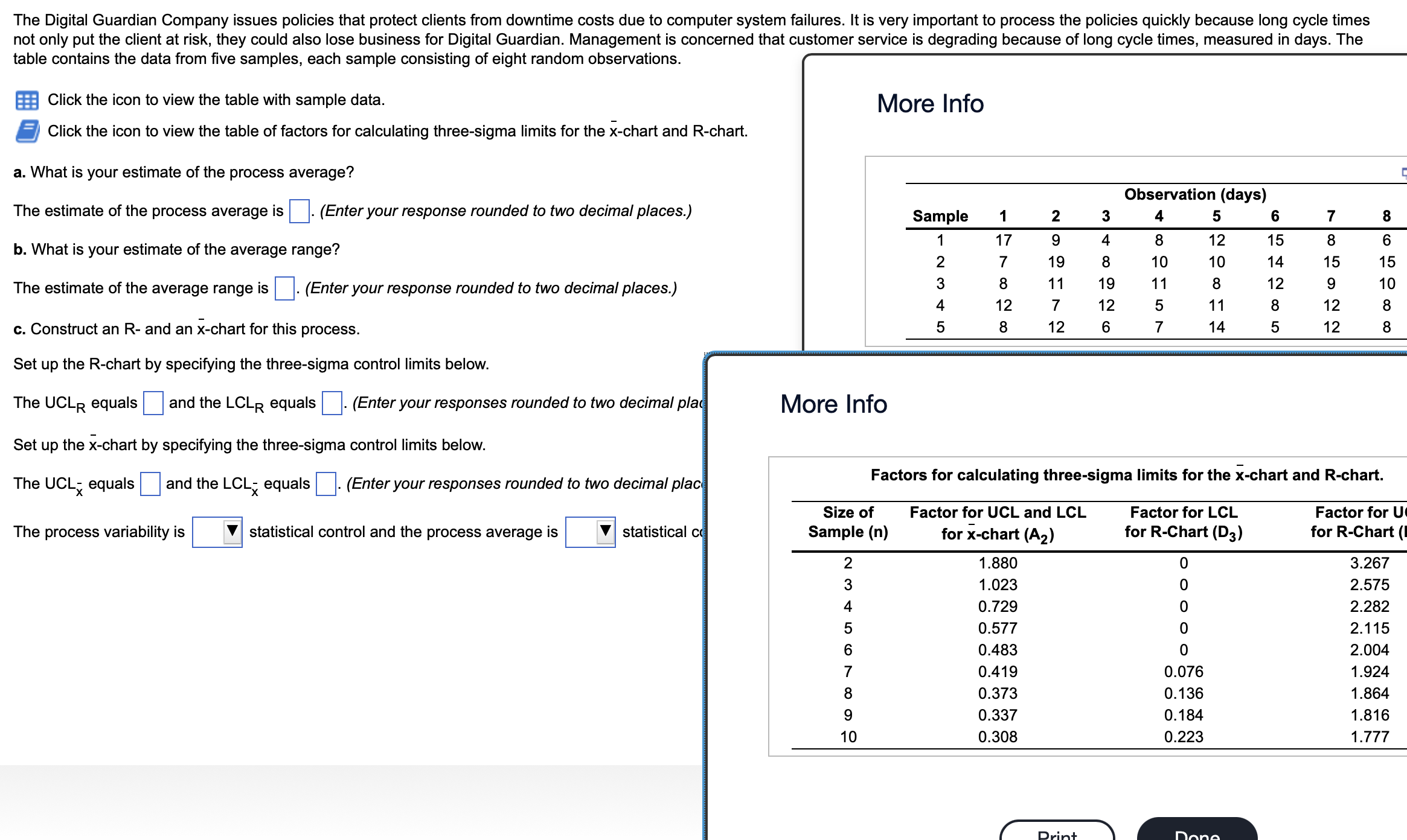 Solved table contains the data from five samples, each | Chegg.com