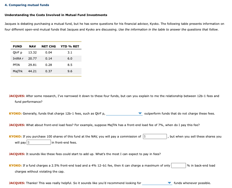 Solved drop down options: 1. always / do not | Chegg.com