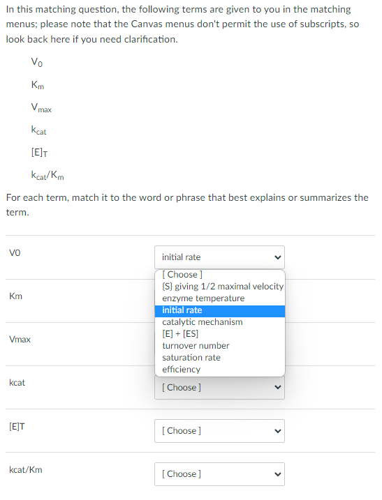 Solved In this matching question, the following terms are | Chegg.com