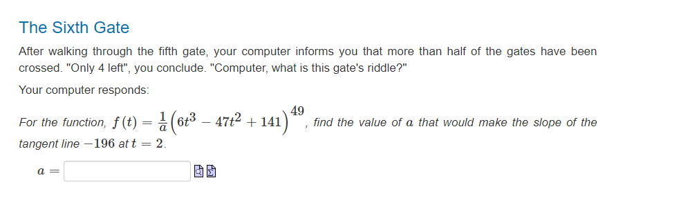 Solved The Sixth Gate After walking through the fifth gate, | Chegg.com