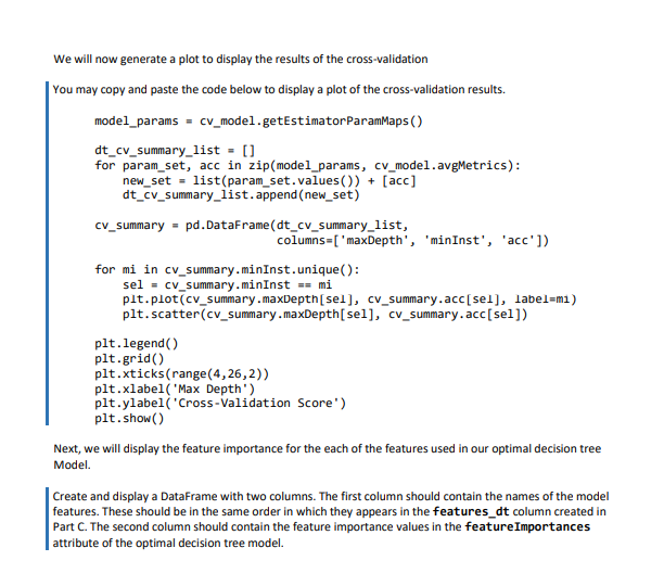 Solved We will now use grid search and cross-validation to | Chegg.com