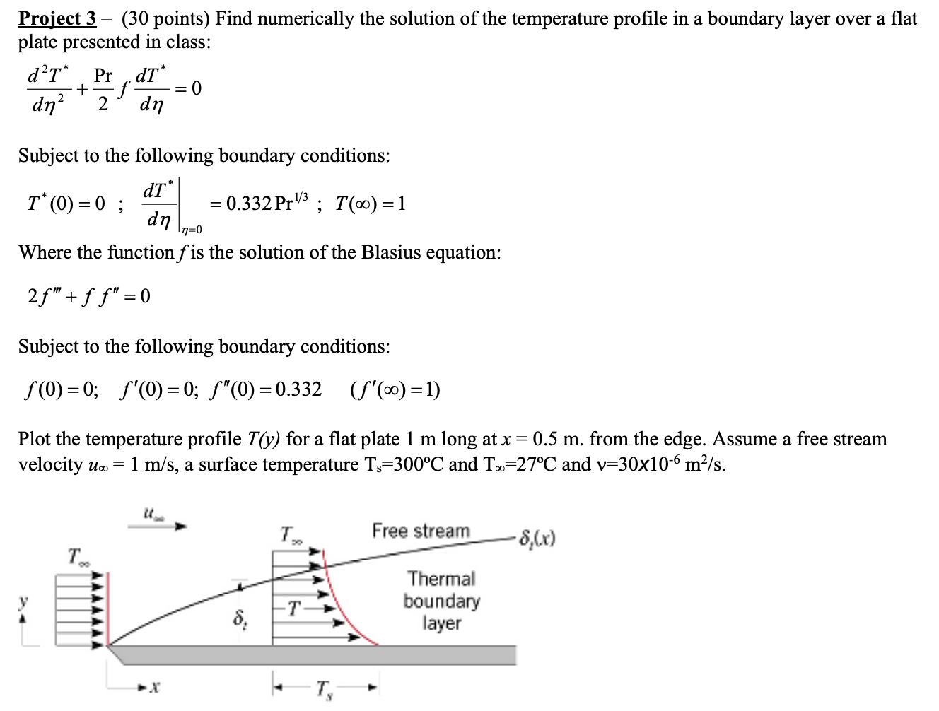 Solved Project 3 – (30 points) Find numerically the solution | Chegg.com