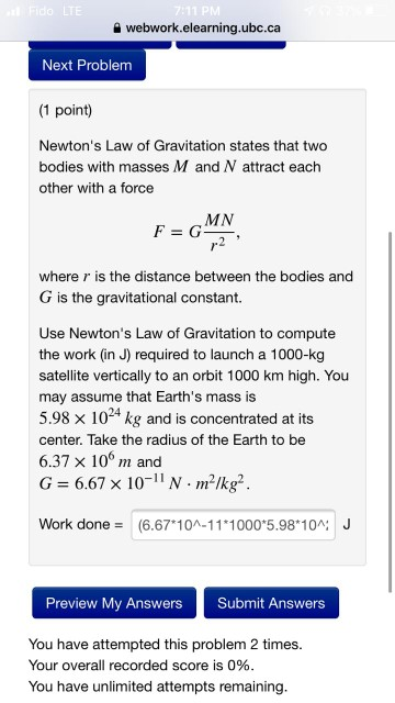 Solved 7:11 PM webwork.elearning.ubc.ca Next Problem (1 | Chegg.com