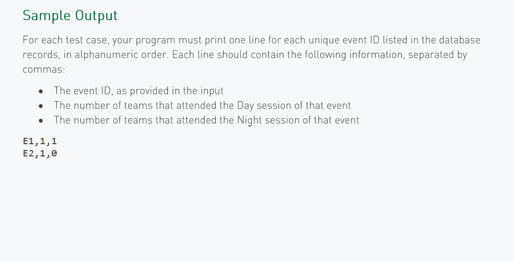 Solved Python Lang Sample Input: 1 4 A1,Code | Chegg.com